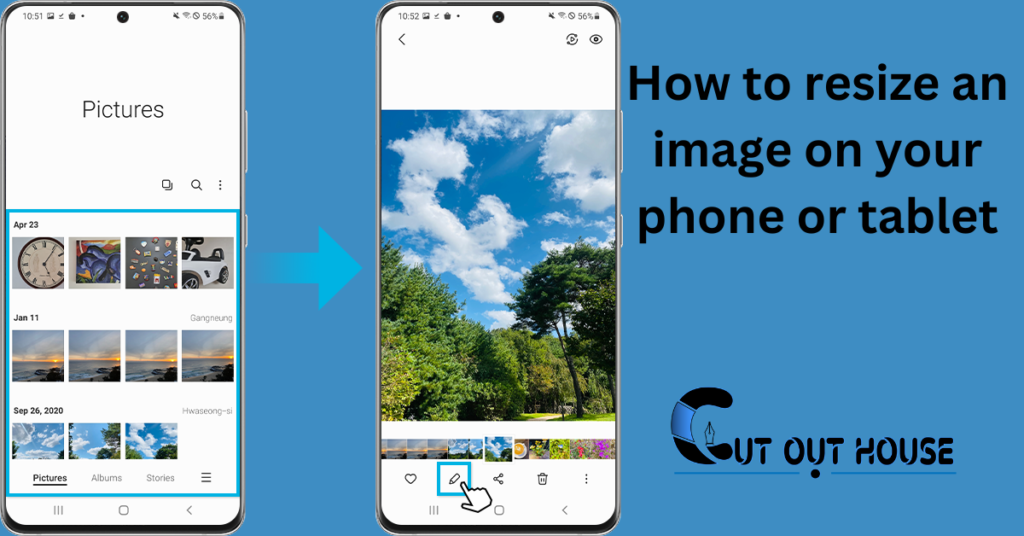 How to resize an image on your phone 2024 - Cut Out House